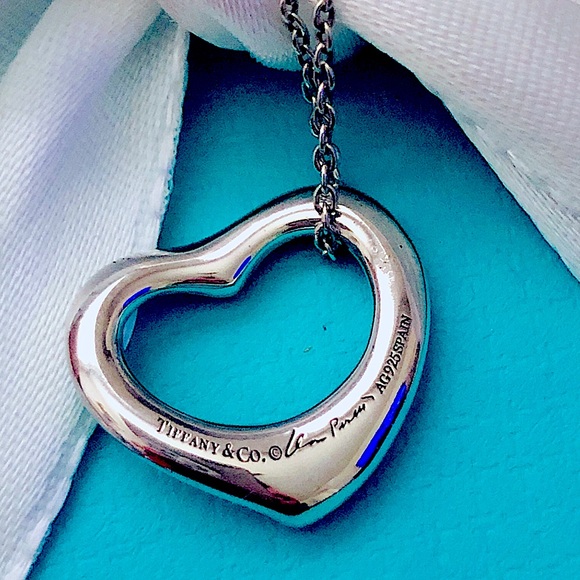 Tiffany & Co. | Jewelry | Authentic Tiffany Co Elsa Peretti Open Heart ...